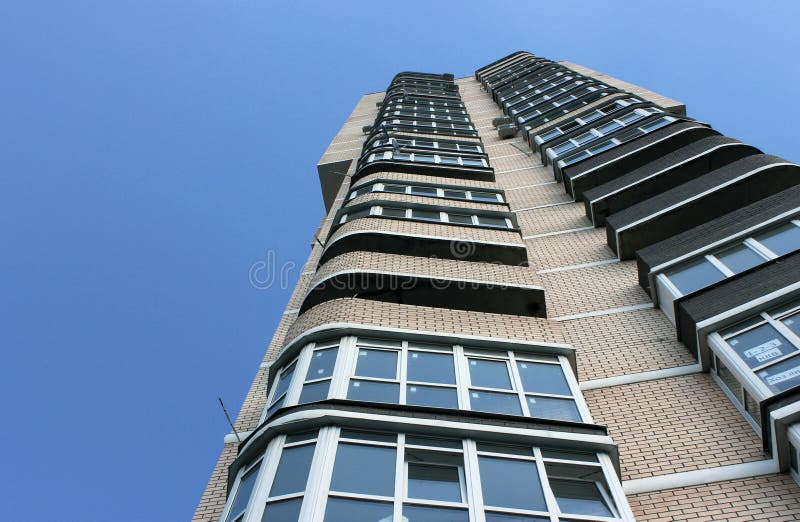 Building rise into the sky stock image. Image of small - 125537103