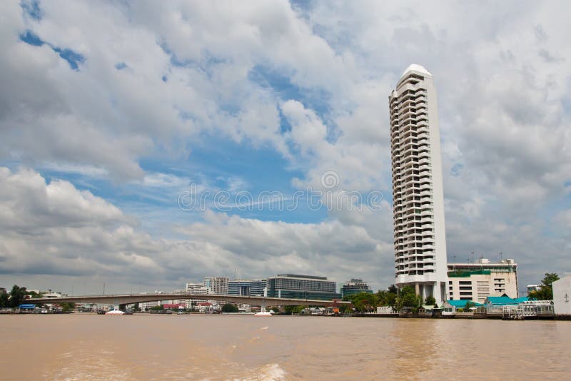 Building at the riverside stock image. Image of downtown - 20669707