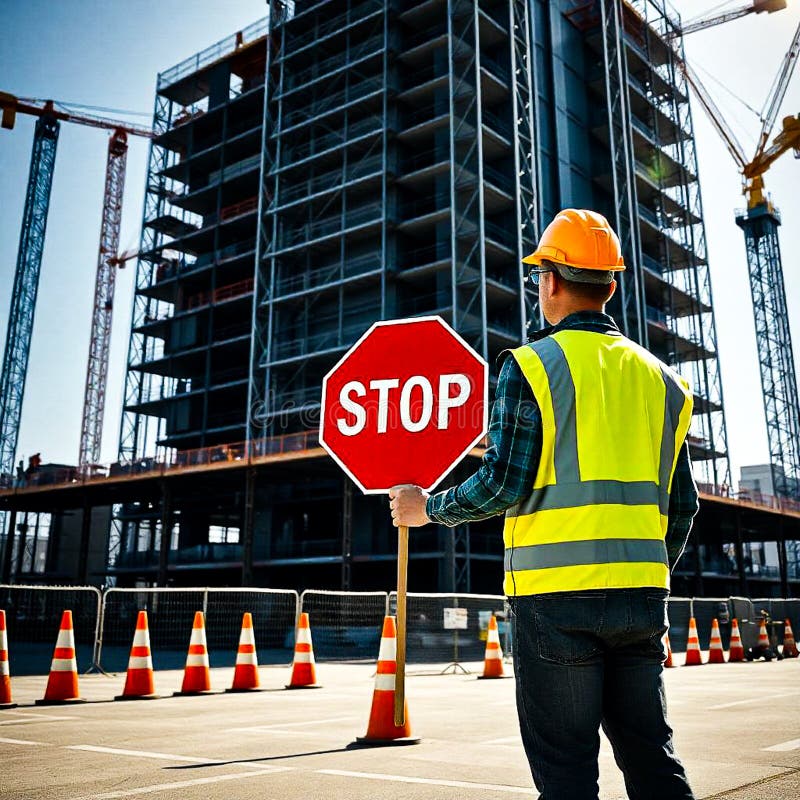 Building, Road and General Construction Works Stock Illustration ...