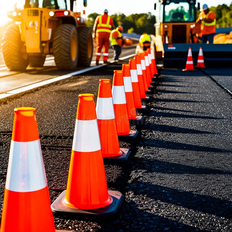Building, Road and General Construction Works Stock Illustration ...
