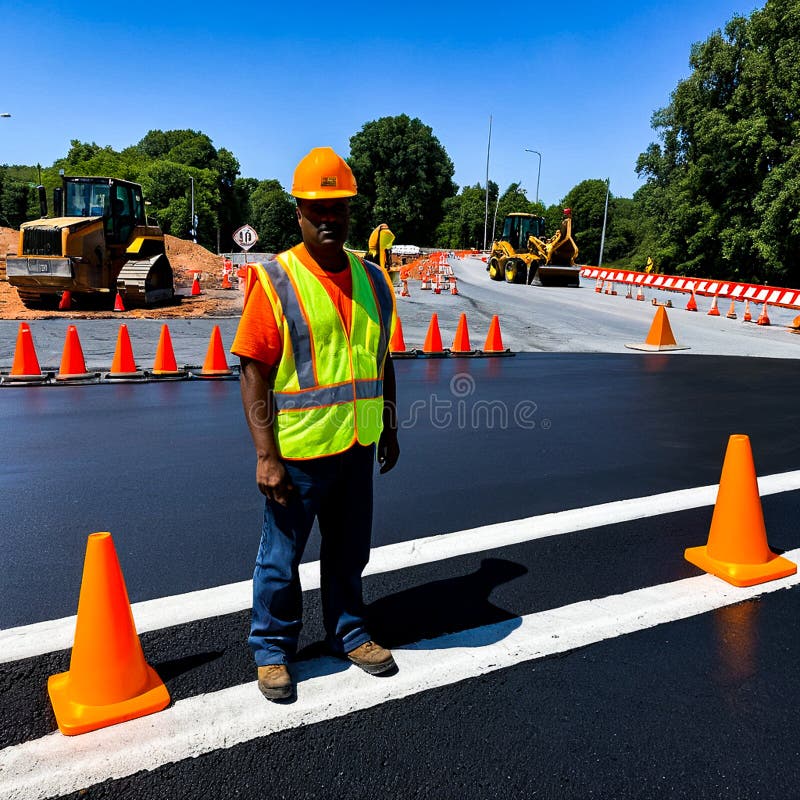 Building, Road and General Construction Works Stock Illustration ...