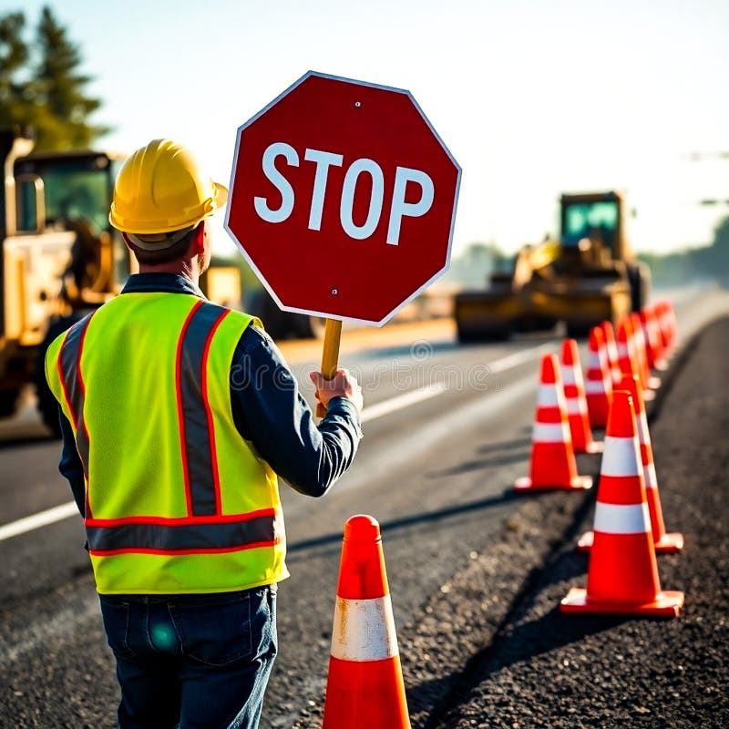 Building, Road and General Construction Works Stock Illustration ...