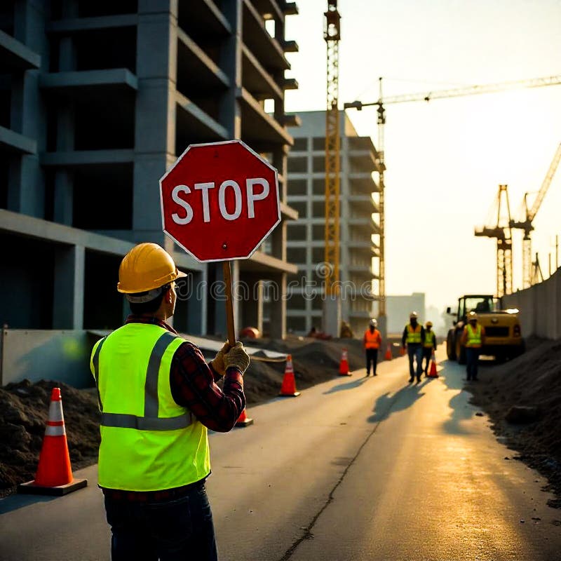 Building, Road and General Construction Works Stock Illustration ...