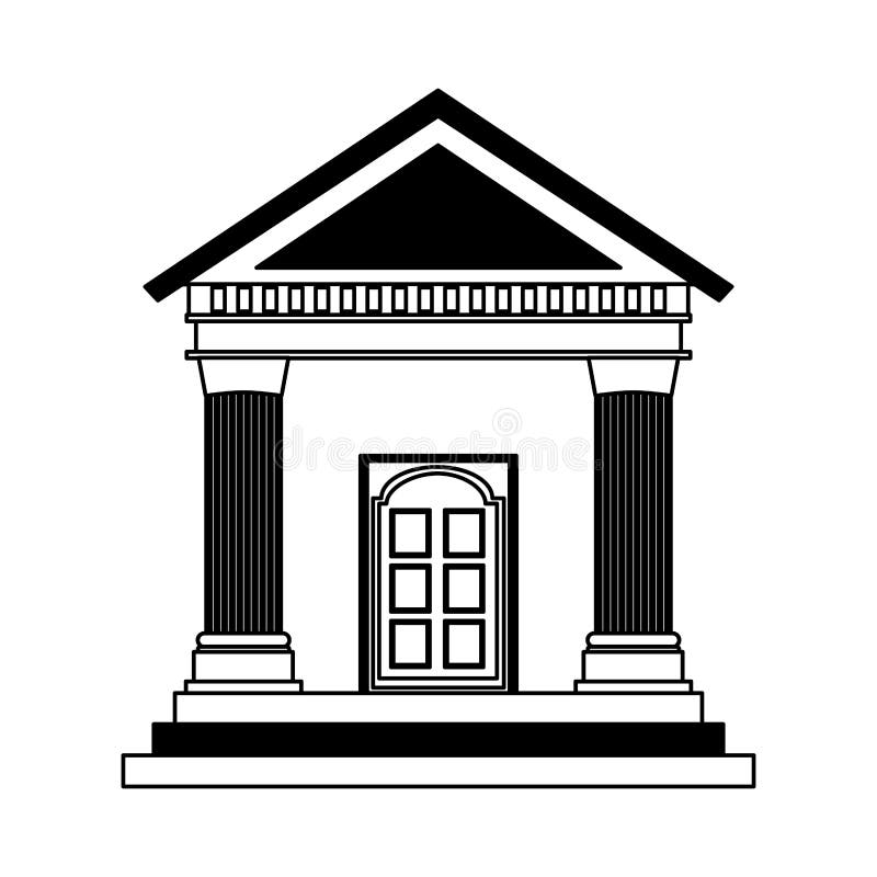 Building Roman Columns Icon Stock Vector - Illustration of icon ...