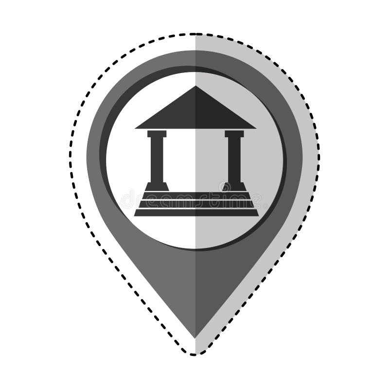 Building Roman Columns Icon Stock Vector - Illustration of bank ...