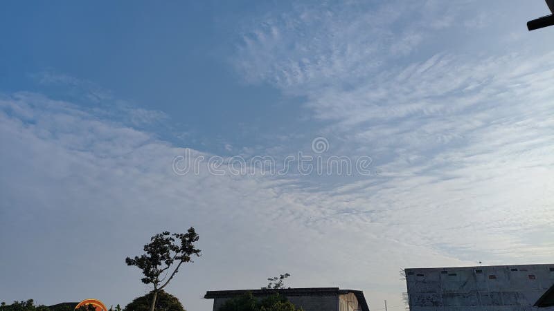 Building Roof with Sky and Clouds Background in the Morning Stock Image ...