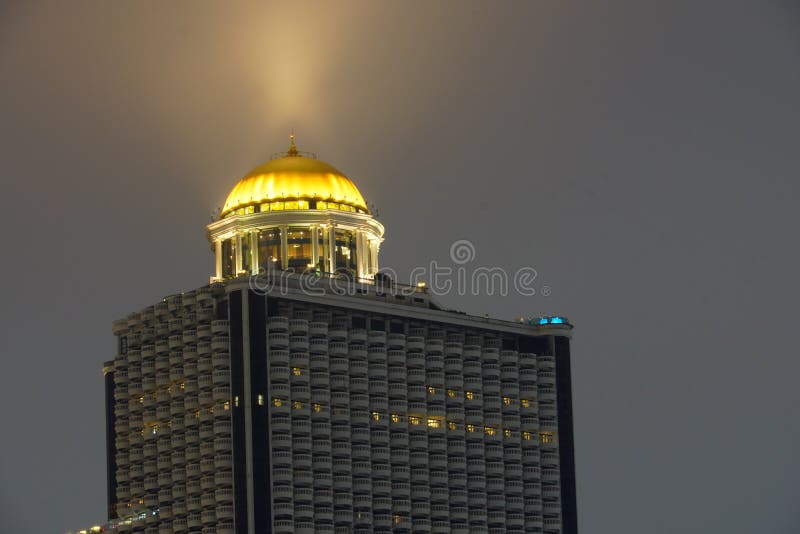 A Building Rooftop at Night. Editorial Photography - Image of ...