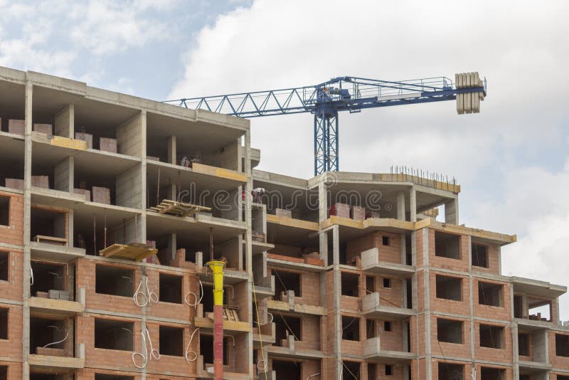 Building at a Rough Construction Stage Stock Photo - Image of apartment ...