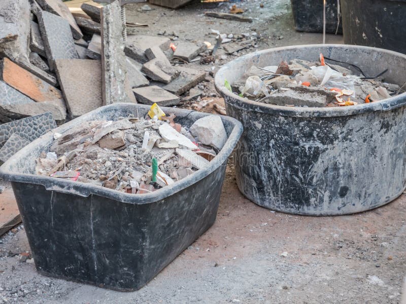 Dirty Construction Waste Texture Recycling Stock Image - Image of ...