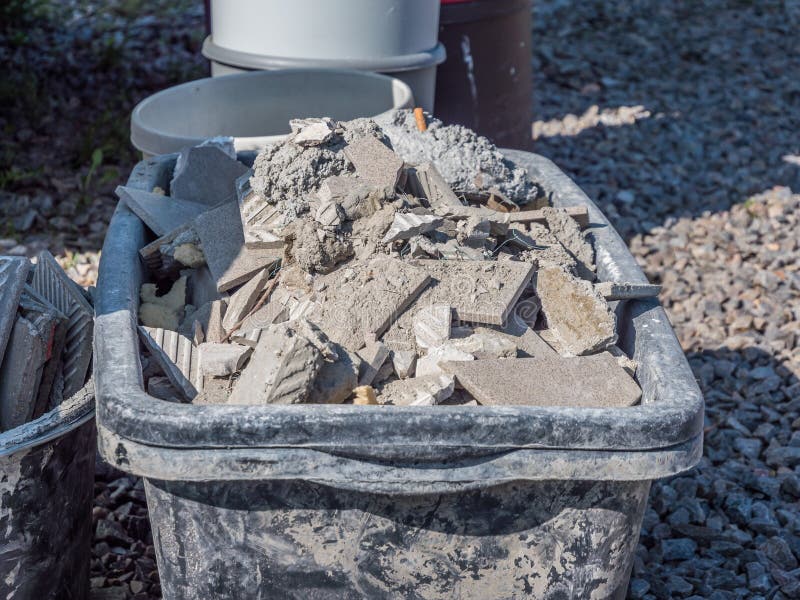 Dirty Construction Waste Texture Recycling Stock Image - Image of ...