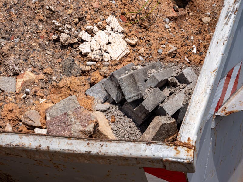 Building Rubble Background Bricks Recycling Stock Photo - Image of ...