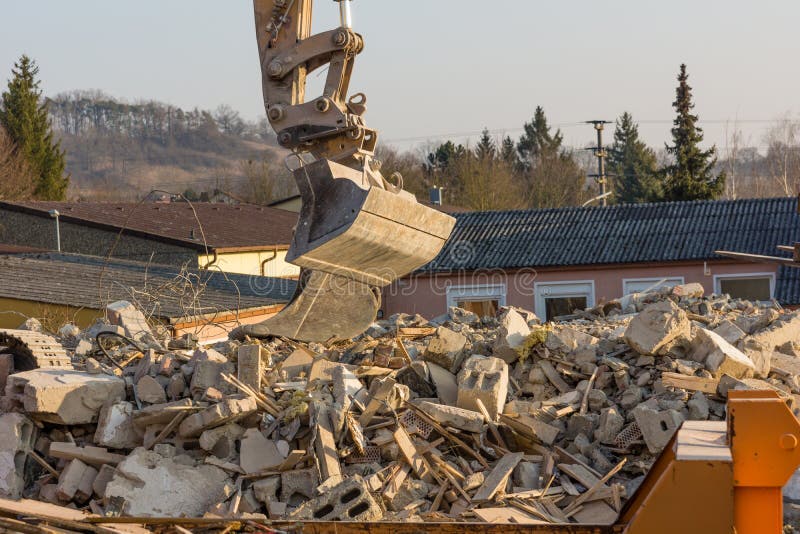 Building rubble stock photo. Image of blue, abandoned - 86429994
