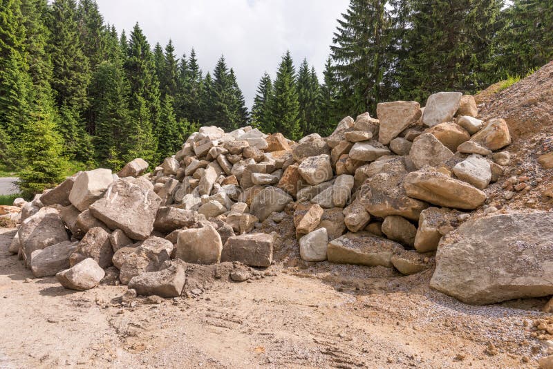 Building Rubble is in the Forest Stock Image - Image of brick ...
