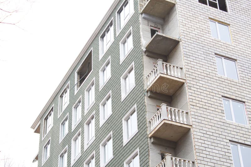 Building`s facade. stock photo. Image of balconies, classical - 88108976