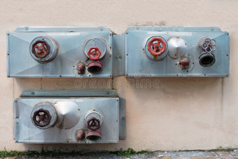 Building S Fire Hose Connections Stock Image - Image of pipe, pressure ...