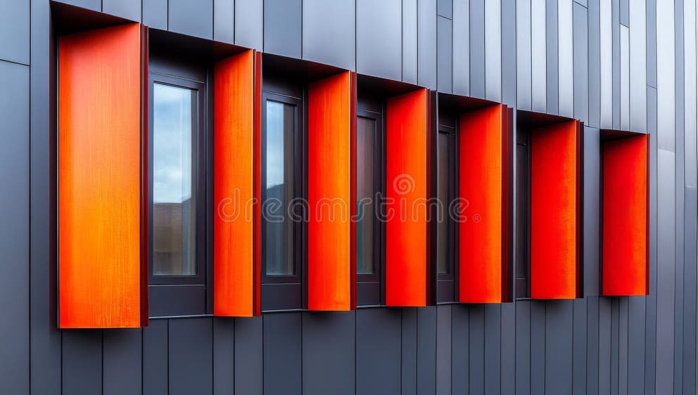 The Building S Structure Showcases a Geometric Window Pattern that ...
