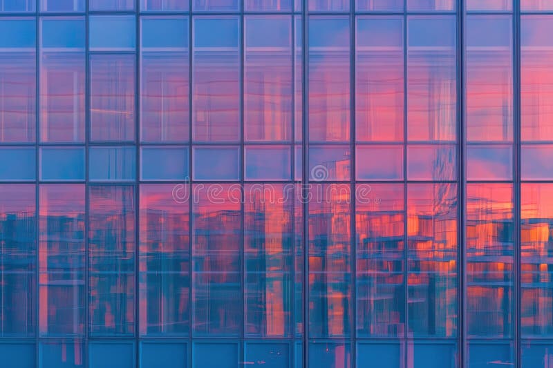 A Building S Windows Reflect a Stunning Sunset, Creating a Captivating ...