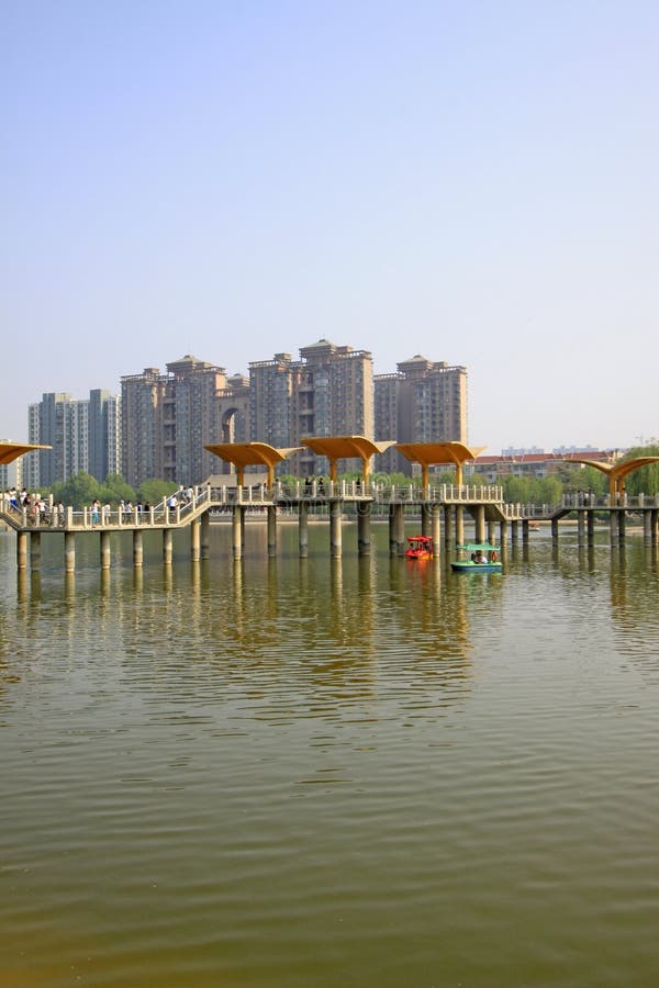 Building Scenery in a Water Park Stock Image - Image of beautiful ...