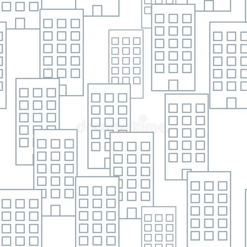 Building Seamless Pattern. Vector Seamless Background Housing Stock ...