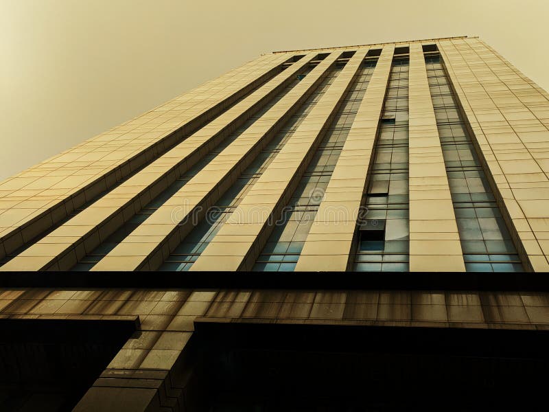 Building Seen through the Coloured Window Panes. Stock Image - Image of ...