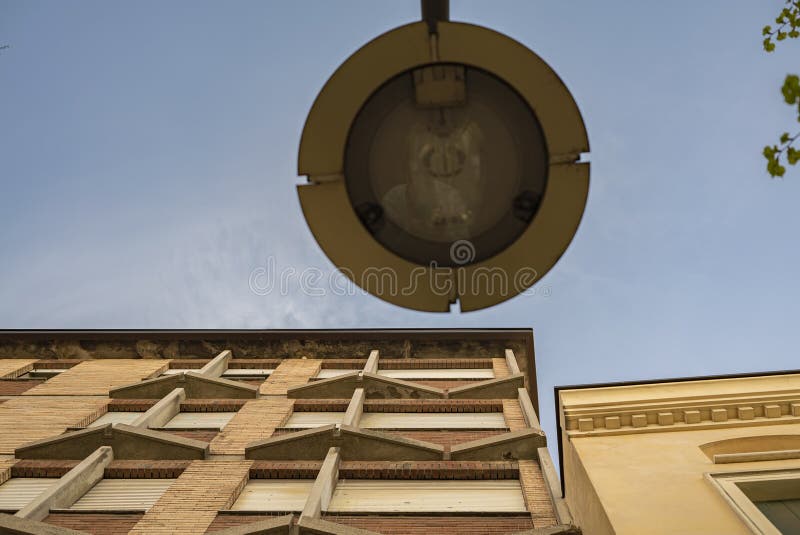 Building seen from below stock image. Image of construction - 245920385