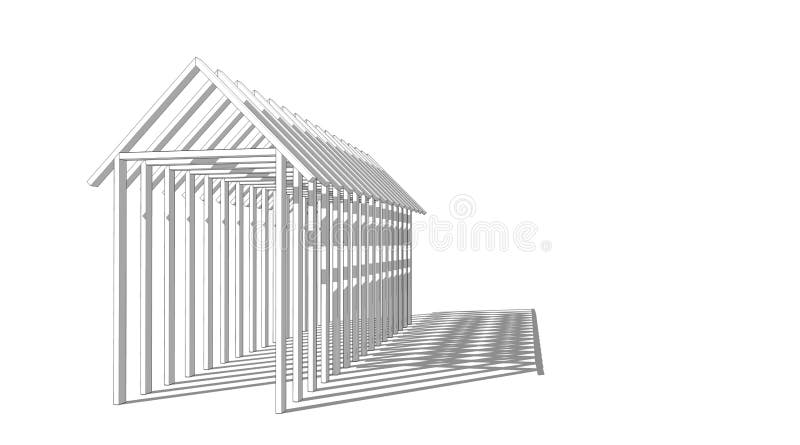 Building : Shade and Shadow Stock Illustration - Illustration of facade ...