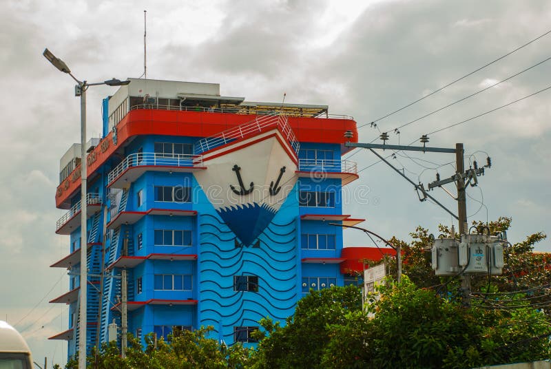 The Building is in the Shape of a Ship, Philippines. Cebu Editorial ...