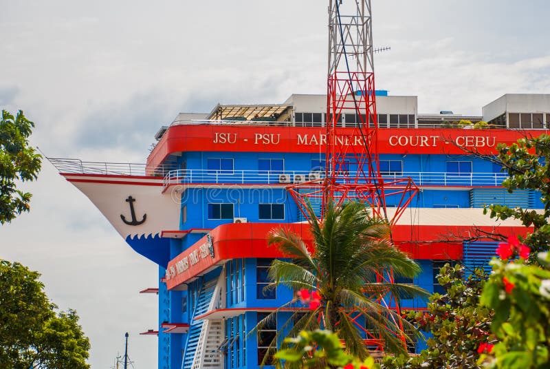 The Building Is In The Shape Of A Ship, Philippines. Cebu Editorial ...