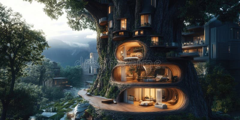 A Building Shaped Like a Massive Tree with Leaves for Eco-Friendly ...