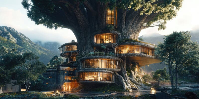 A Building Shaped Like a Massive Tree with Leaves for Eco-Friendly ...