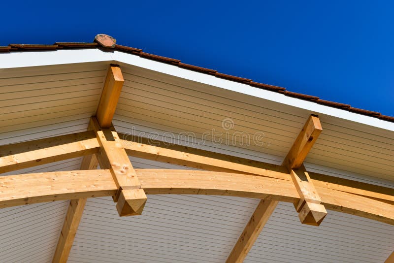 Building Shell -Wood Construction Stock Image - Image of brown, green ...