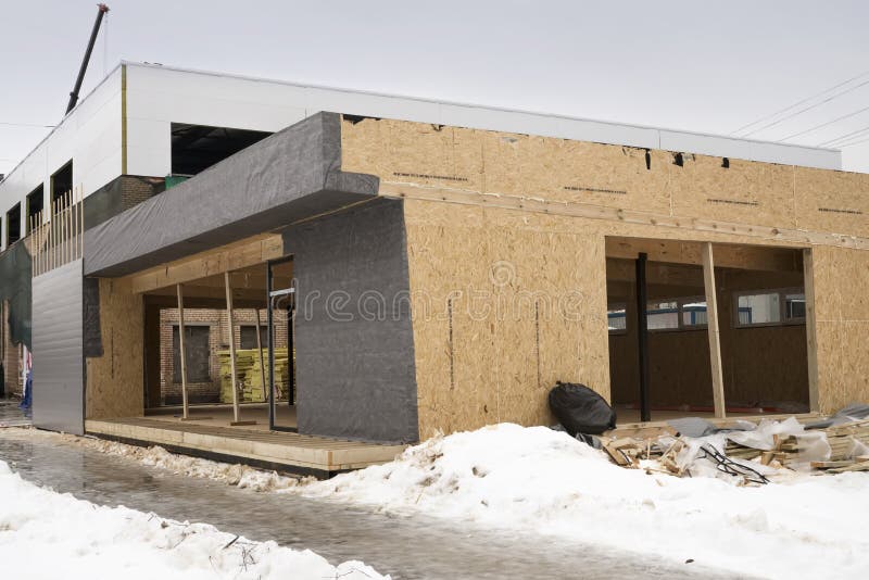 Building of Shop Under Construction Stock Image - Image of construction ...