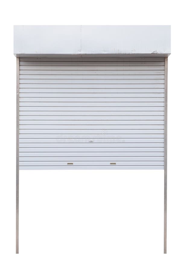 Building Shutter Door Isolated Stock Photo - Image of dark, white: 65071586