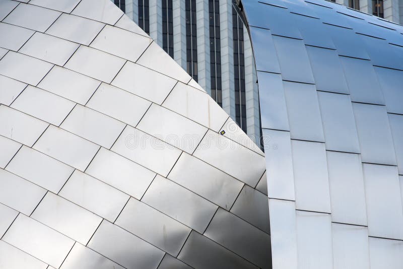 A Building with a Silver Roof Has a Pattern of Squares Editorial ...