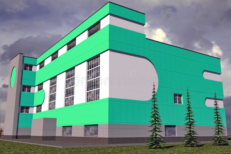 Building Simple Geometry stock illustration. Illustration of building ...