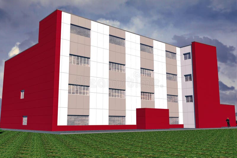 Building Simple Geometry stock illustration. Illustration of drawing ...