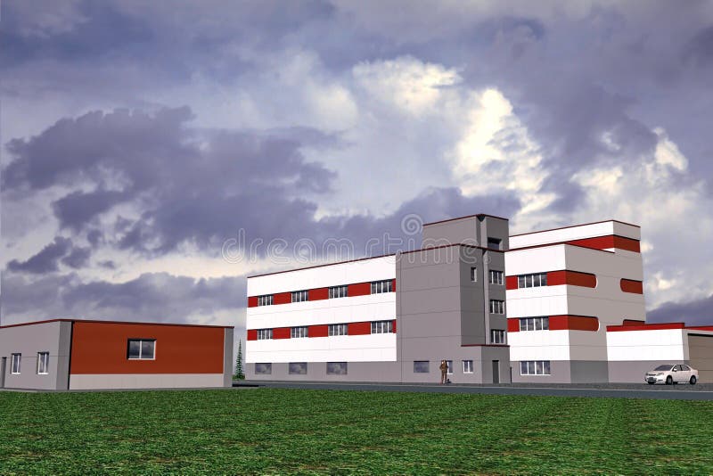 Building Simple Geometry stock illustration. Illustration of public ...