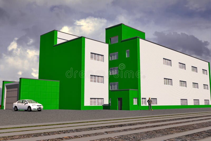 Building Simple Geometry stock illustration. Illustration of ...