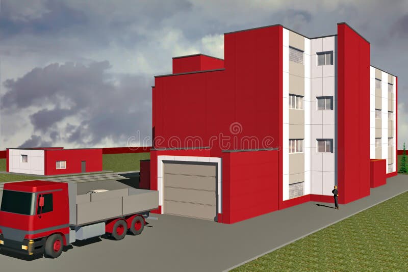 Building Simple Geometry stock illustration. Illustration of design ...