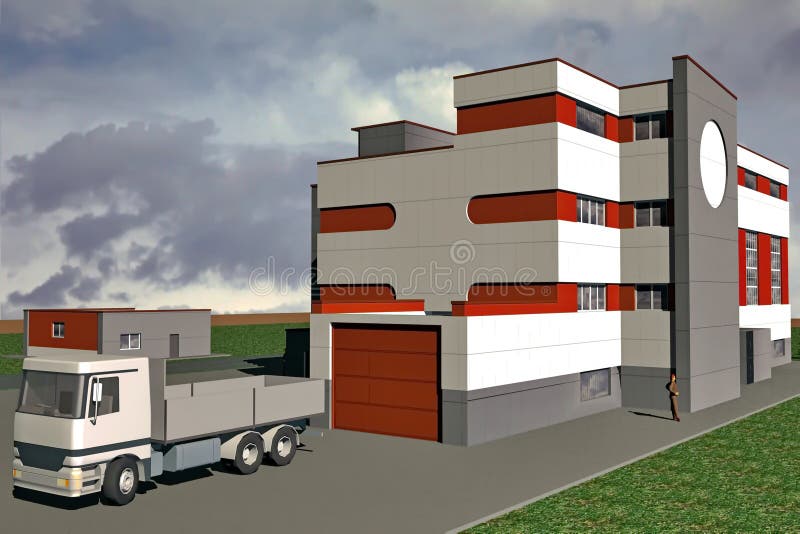 Building Simple Geometry stock illustration. Illustration of ...