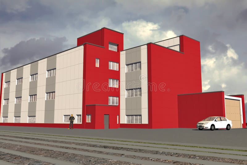 Building Simple Geometry stock illustration. Illustration of ...