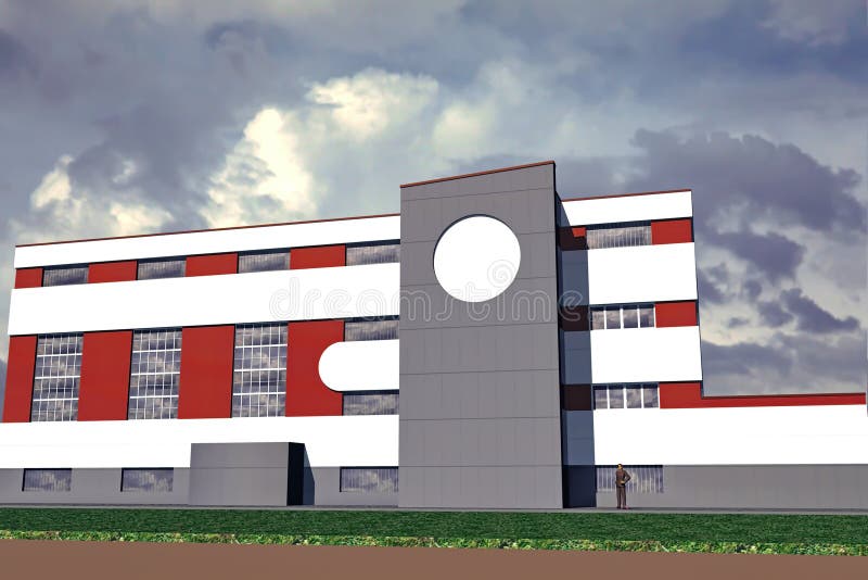 Building Simple Geometry stock illustration. Illustration of ...