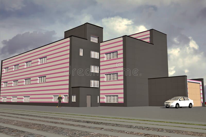 Building Simple Geometry stock illustration. Illustration of ...