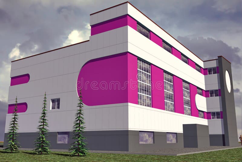 Building Simple Geometry stock illustration. Illustration of house ...