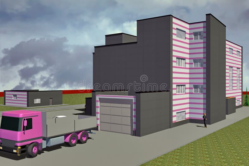 Building Simple Geometry stock illustration. Illustration of design ...