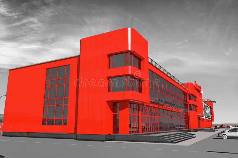 Building Simulation Shopping Stock Illustration - Illustration of color ...