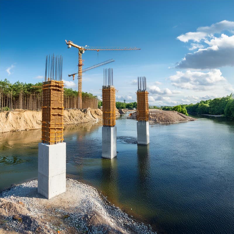 Building Site Aka Construction Site, AI Generated Stock Illustration ...