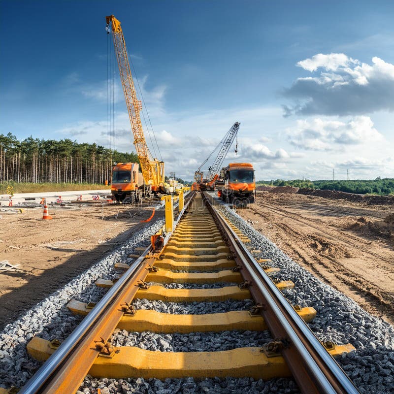 Building Site Aka Construction Site, AI Generated Stock Illustration ...