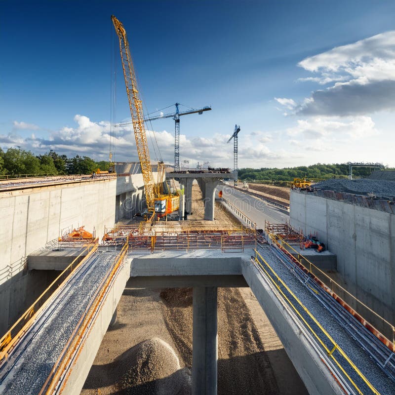 Building Site Aka Construction Site, AI Generated Stock Illustration ...