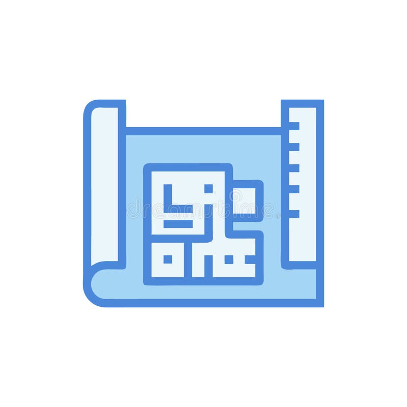 Building Site Blueprint Icon for Construction Overview Stock ...